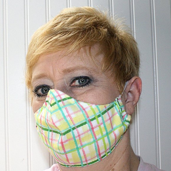 Hand Crafted | Accessories | Hand Crafted Cloth Spring Plaid Face Mask ...